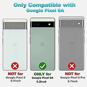 LeYi for Google Pixel 6A Case: Pixel 6A Phone Case for Men Women, Full-Body Shockproof Soft Silicone Protective Phone Case for Pixel 6A, Black