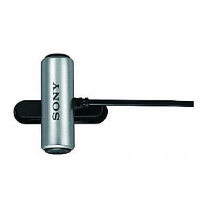Sony ECMCS3 Clip Style Omnidirectional Stereo Microphone, Silver,Wired