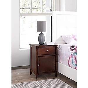Glory Furniture 1 Drawer /1 Door Nightstand, Cappuccino