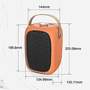 Outdoor Garden Heater Portable Electric Space Heater Desktop Heating Fan PTC Ceramic Heating Fan Heater 220V Household Electric Heater Patio Heater (Color : Blanc)