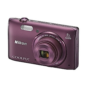 Nikon COOLPIX S5300 16 MP Wi-Fi CMOS Digital Camera with 8x Zoom NIKKOR Lens and 1080p HD Video (Plum) (Discontinued by Manufacturer)