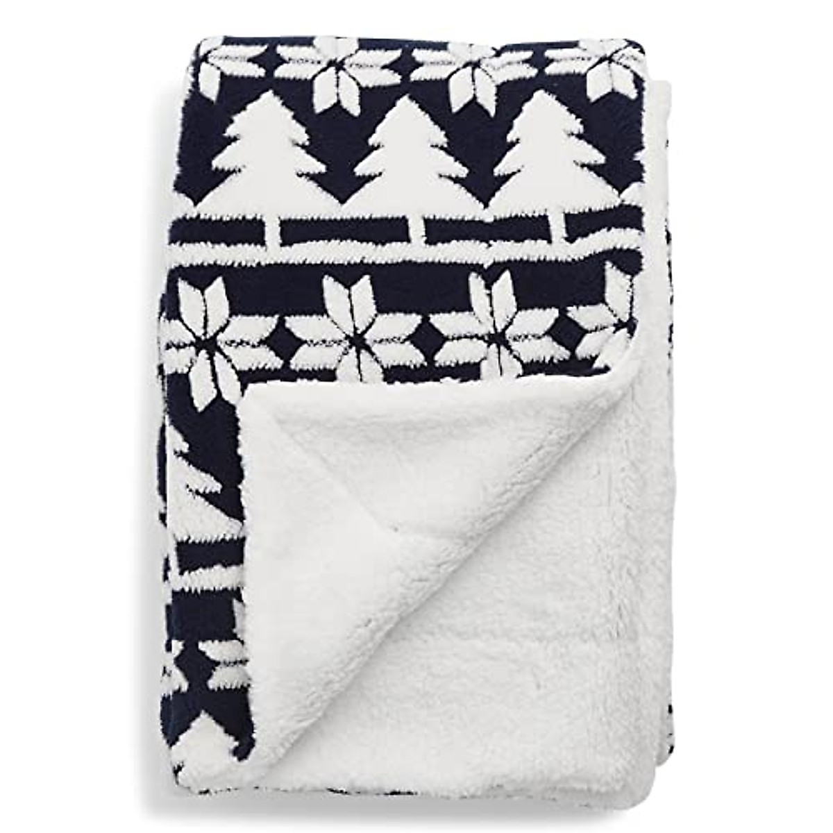 Vera Bradley Women's Fleece Cozy Life Throw Blanket, Nordic Forest Stripe, One Size