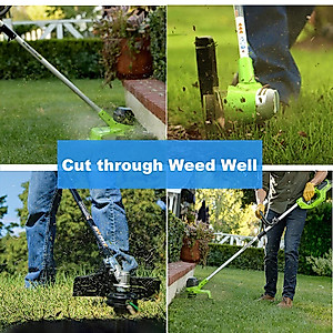 JOYCOLY Weed Eater String Replacement Spool Compatible with Greenworks 21332 21342 24V 40V 80V Cordless String Trimmer, 0.065 Inch Single Line Auto-Feed Spool, Model 29252 (6 Spool, 1 Cap) Blue