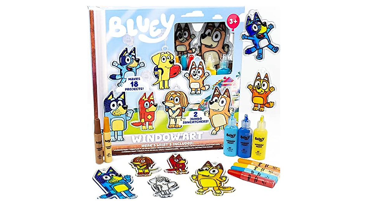 Bluey Window Art Suncatchers: Kids Painting & Craft Kit