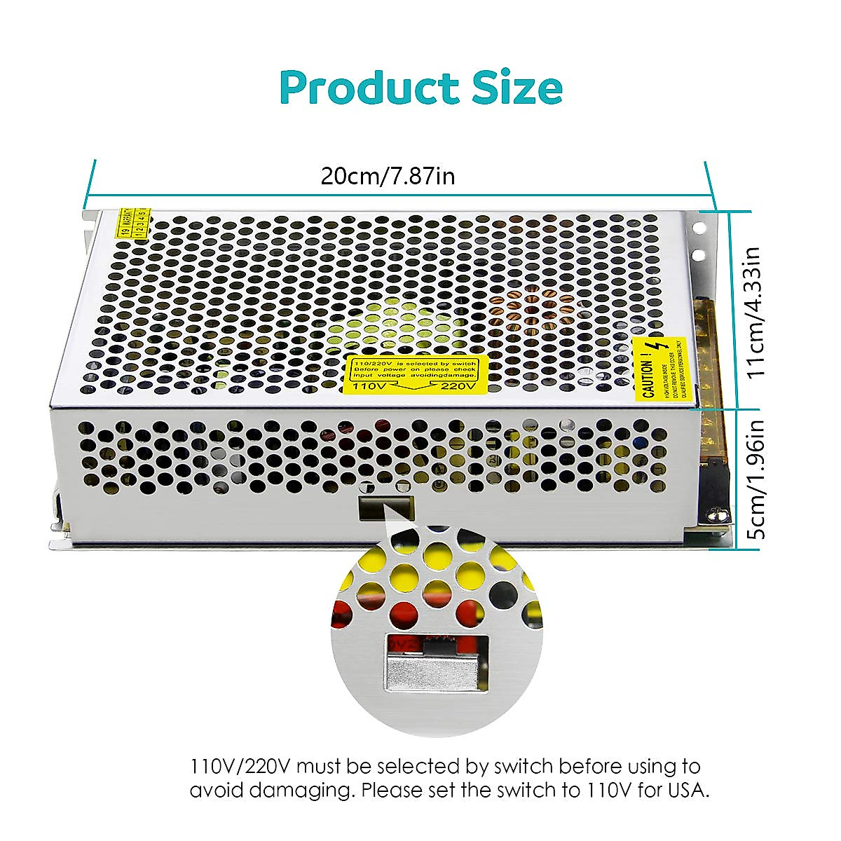 Aclorol 5V 40A 200W Power Supply 110V / 220V AC to DC 5V 40amp Universal Power Converter Transformer Driver Adaptor for WS2812B WS2813 2812 LED Strip Pixel CCTV Camera Security System Laptop Project