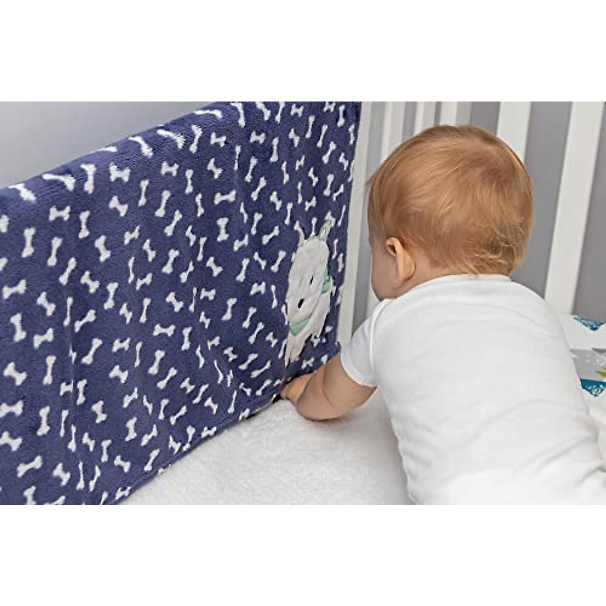 Plush Fleece Throw and Receiving Baby Blankets for Boys and Girls 30x36 (Fluffy Puppy)