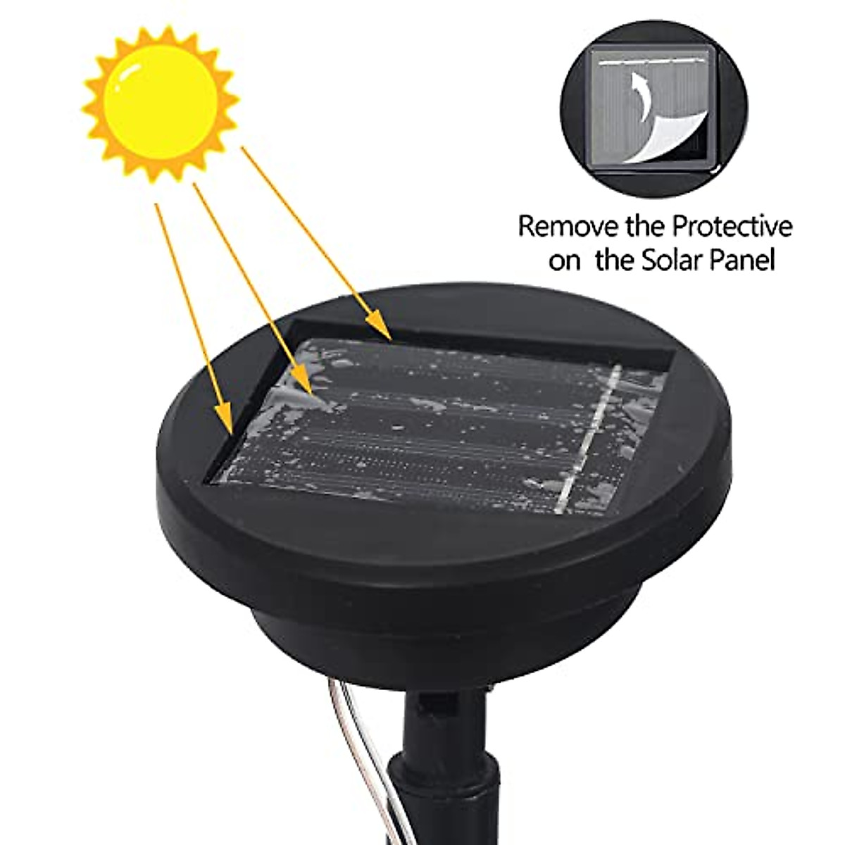 Asense 10 Inch Mushroom Solar Lights Outdoor Garden, 3 Pack Mushroom Solar Yard Decorations for Lawn Patio Courtyard