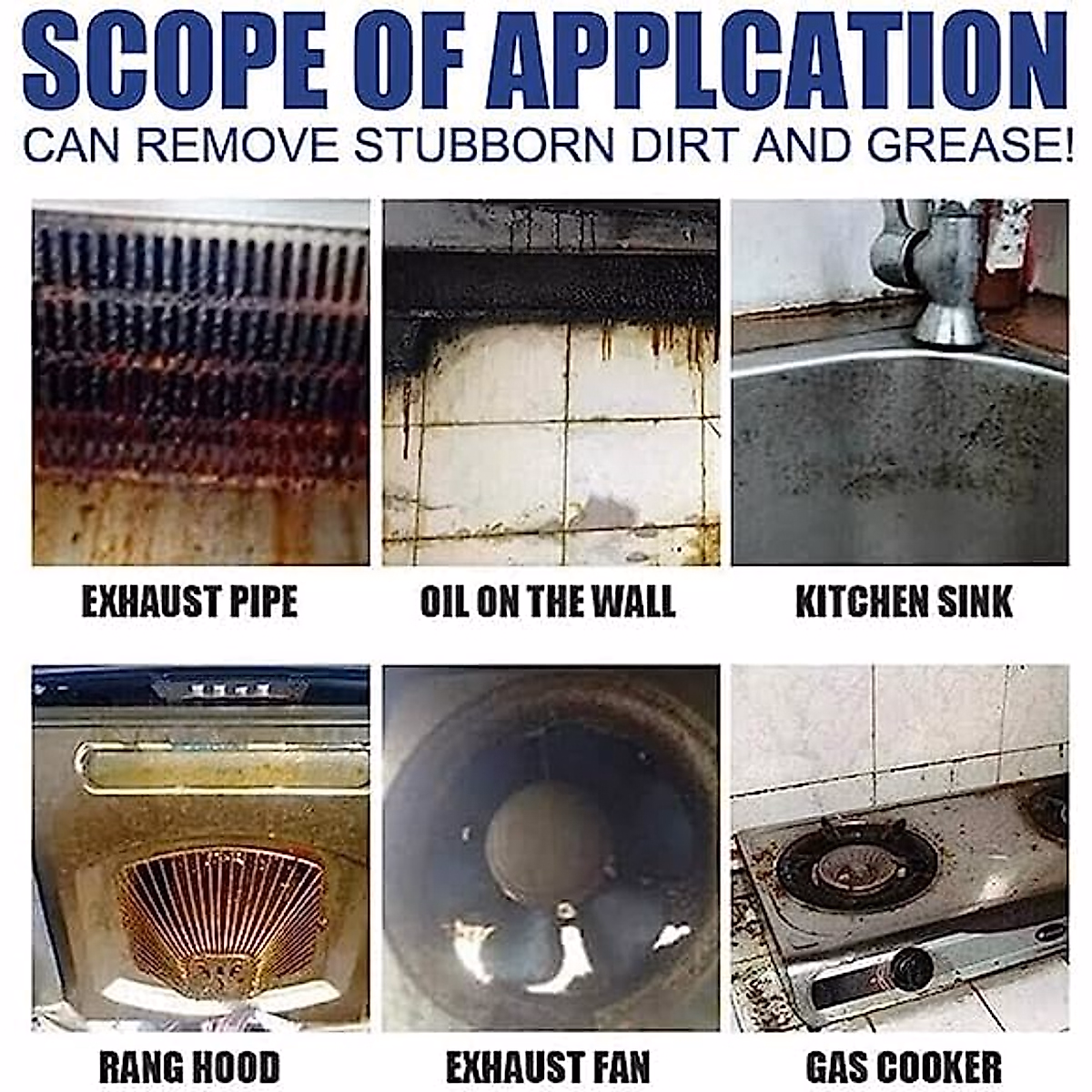 Foam heavy grease cleaner, kitchen power decontamination foam cleaner, general foam cleaning foam spray, stubborn grease decontamination spray, solid grease and detergent non flushing cleaning spray (100ml, 2 packs)