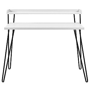 Ameriwood Home Haven Retro Desk with Riser, White