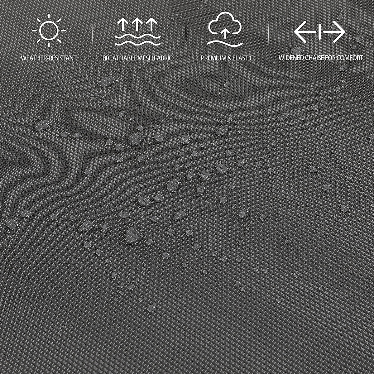 MUPATER 4-Fold Patio Chaise Lounge Chair for Outdoor with Detachable Pocket and Pillow, Portable Sun Lounger Recliner for Beach, Camping and Pool, Grey