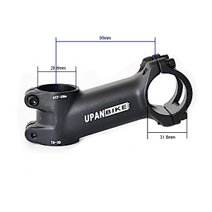 UPANBIKE Bike Stem 31.8mm 90mm Rise 10° for Mountain Bike Road Bicycle