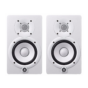 Yamaha HS5 W 5-Inch Powered Studio Monitor (White, 2-Pack) Bundle (2 Items)