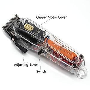 Anrom Hair Clipper Accessories DIY 3PCS, Dial Button, Switch, Motor Cover Replacement Parts for Wahl 5-Star Series Magic Clip Clipper # 8148, 8591 (Black)