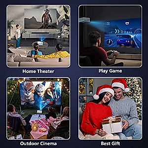 Projector with WiFi and Bluetooth, 4K Projector Movie Projector