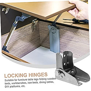 Uonlytech 4pcs Folding Table Hinge Folding Table Legs Folding Workbench Door Hinge Door Closer Hinge Automatic Door Closer Hinge Exterior Door Hinges Self Closing Hinges Spring Door Hinge