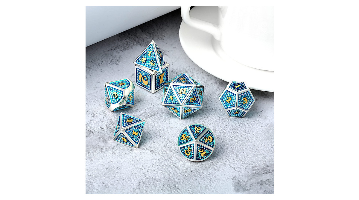 DNDND Dragon Skin Metal Dice Set - Enhance Your Game
