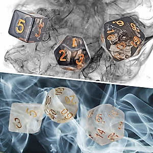 DND Dice Set 2 Pack Polyhedral D&D Dice Gorgeous Dice for Dungeons and Dragons Dice Goblin DND Role Playing Games and Table Games Gifts - Black and White