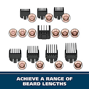 Wahl Groomsman Cord/Cordless Beard Trimming kit for Mustaches, Hair, Nose Hair, and Light Detailing and Grooming with Bonus Wet/Dry Electric Battery Nose Trimmer – Model 5623V