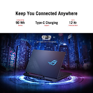 ASUS ROG Strix Scar 15 (2021) Gaming Laptop, 15.6” 300Hz IPS FHD, NVIDIA GeForce RTX 3080, AMD Ryzen 9 5900HX, 32GB DDR4, 1TB SSD, Opti-Mechanical Per-Key RGB Keyboard, Windows 10 Home, G533QS-DS98