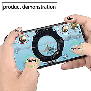 10 Pieces PUBG Mobile Controller Game Trigger Kits,6 Sensitive Game Joystick Controller Touch Screen Button for Fornite/Knives Out/Rules of Survival/Call of Duty,4 Anti-Sweat Thumb Gaming Finger Sleeves for Phones Tablets