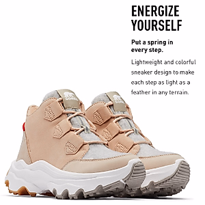 Sorel Women's Kinetic Breakthru Caribou Waterproof Boot - Nova Sand, Stone Green - Size 10