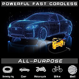 Tire Inflator for DEWALT 20V MAX Battery, Portable Air Compressor Auto Tire Pump with Digital Pressure Gauge 120PSI for Car, Truck, Bikes, Ball (Tool Only, NO Battery)