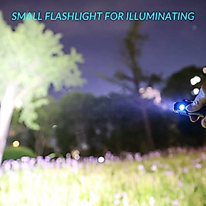 lexall Small Flashlight, 1200 High Lumens, USB Rechargeable Compact LED Flashlight with Clip, Mini Pocket Sized EDC Flashlight with Unique Tail Design