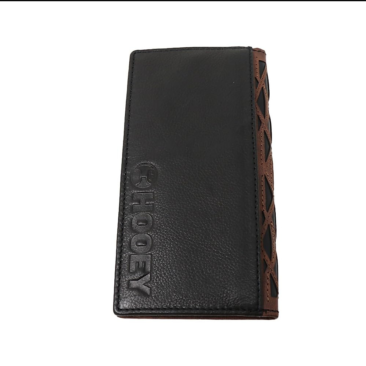 HOOEY Leather Men’s Western Rodeo Wallet (Laser Cut Aztec - Black/Red/Ivory)