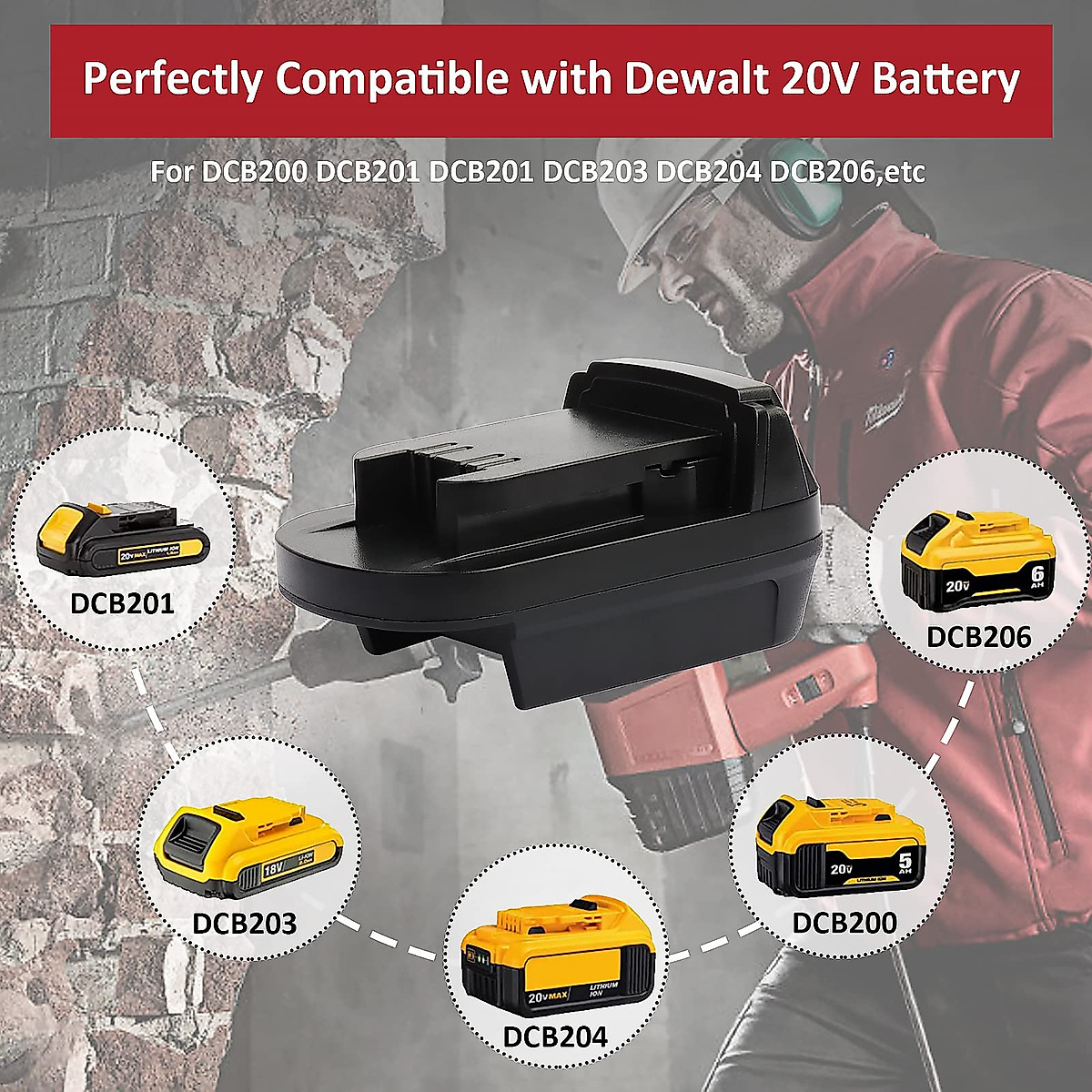 ZLWAWAOL DW18ML DL18ML Battery Adapter Converter for Dewalt to Milwaukee Battery,for Dewalt 20V Lithium Battery Convert to Milwaukee M18 Lithium Battery