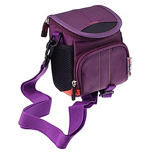 Navitech Purple Camera Shoulder Bag Compatible with Canon PowerShot SX620 HS Digital Camera