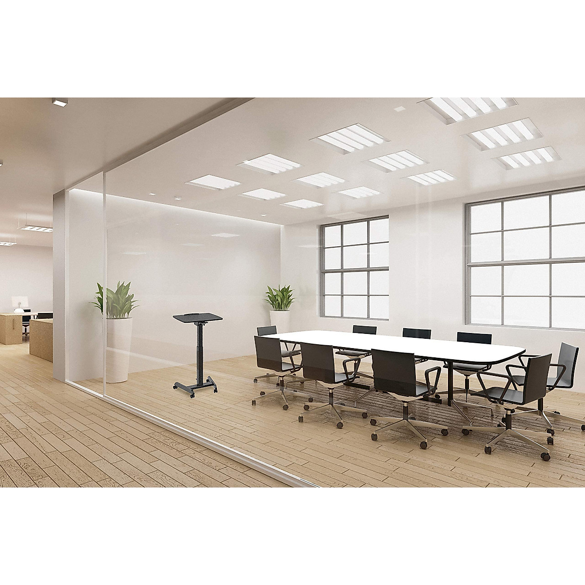 Stand Steady Multifunctional Mobile Podium (Black)