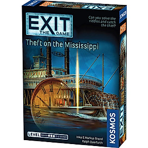 EXIT: Theft on The Mississippi | Escape Room Game in a Box| EXIT: The Game – A Kosmos Game | Family – Friendly, Card-Based at-Home Escape Room Experience for 1 to 4 Players, Ages 12+