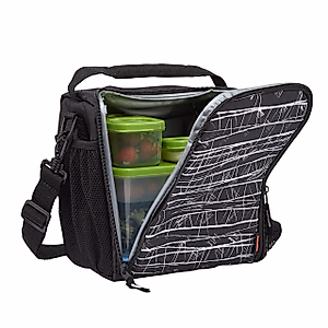 Rubbermaid LunchBlox Lunch Bag, Medium, Black Etch