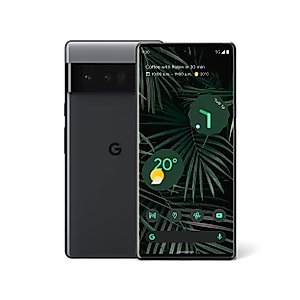 Google Pixel 6 Pro 5G 256GB 12GB RAM Factory Unlocked (GSM Only | No CDMA - not Compatible with Verizon/Sprint) Global Version - Stormy Black