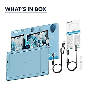 New Mobile Pixels Duex Lite Portable Monitor for Laptops (2023 Upgraded), 12.5" Full HD IPS Laptop Screen Extender, USB C/HDMI Powered Plug and Play,Windows/Mac/Android/Switch Compatible (Sky Blue)