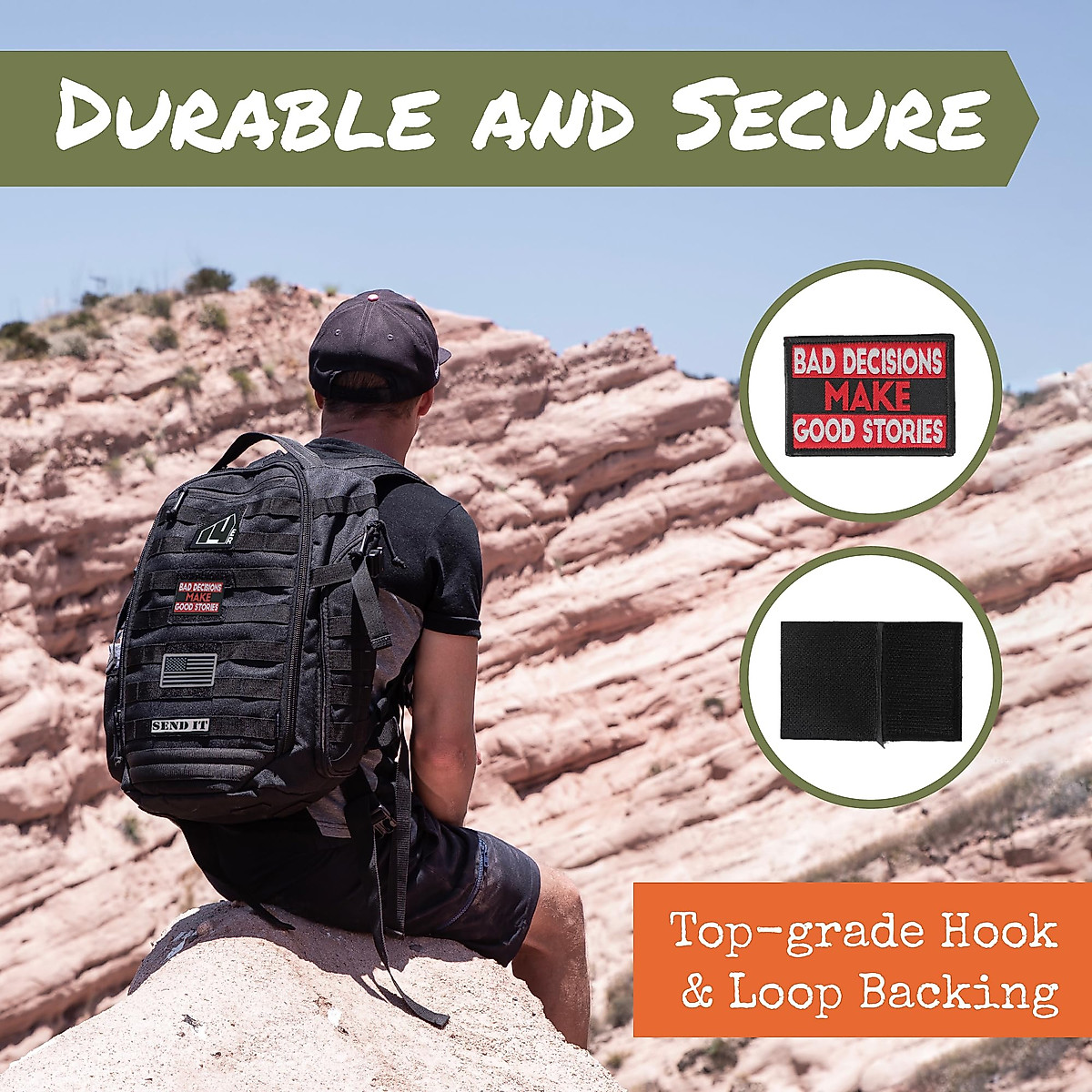 14er Tactical Morale Patches | Embroidered Military Patches Hook & Loop Funny Tactical Patches for Backpacks, Hats, Vest | Airsoft Patches for Jackets, Backpack Patches | Morale Patch Bundle (14-pack)