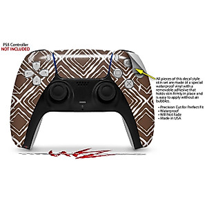 WraptorSkinz Skin Wrap compatible with Sony PS5 DualSense Controller Wavey Chocolate Brown (CONTROLLER NOT INCLUDED)