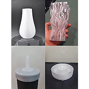 Certified Food Grade PLA+ 3D Printer Filament - Carbon Brand - Lab Tested FDA Compliant Food Safe, 1.75mm, 1kg, Temp: (Nozzle 190°C - 220°C, Bed: 0°C/40°C - 70°C), Accuracy: +/- 0.02 (Transparant)