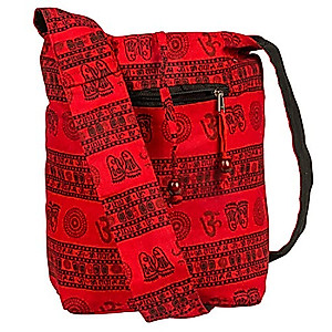 Tribe Azure Hobo Bag OM Symbol Cotton Canvas Large Messenger Handbag Shoulder Comfortable Roomy Fashion