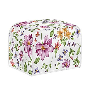 Gomyblomy Flowers 4 Slice Toaster Appliance Cover Bread Toaster Cover Bakeware Protector, Kitchenware