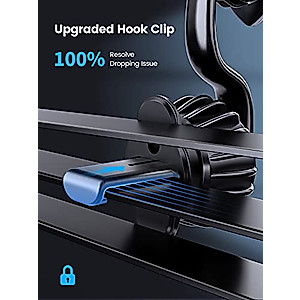 【Military-Grade Magnetic Vent Hook】 Phone Holder for Car【Ultra Sturdy】 Hands-Free Car Phone Holder Mount【Sharp Turns & Bumpy Roads Friendly】 Compatible with iPhone, Samsung,All Smartphones (Long Arm)