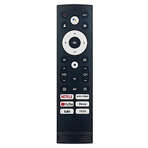 Replace Voice Remote Control Works for Hisense QLED Series Quantum 4K ULED Mini-LED Google Smart TV 43A6H 43A65H 43A68H 55U6H 65U6H 75U6H 55U7G 65U7G 50A6H 50A65H 50A68H 55A6H 65A68H 75A6H 75A65H