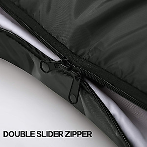 RYONGII Sleeping Bags 32℉ for Adults Teens - 4 Seasons Warm Cold Weather Portable Waterproof Kids Youth for Indoor & Outdoor, Camping, Backpacking and Outdoors Hiking(Dark Grey)