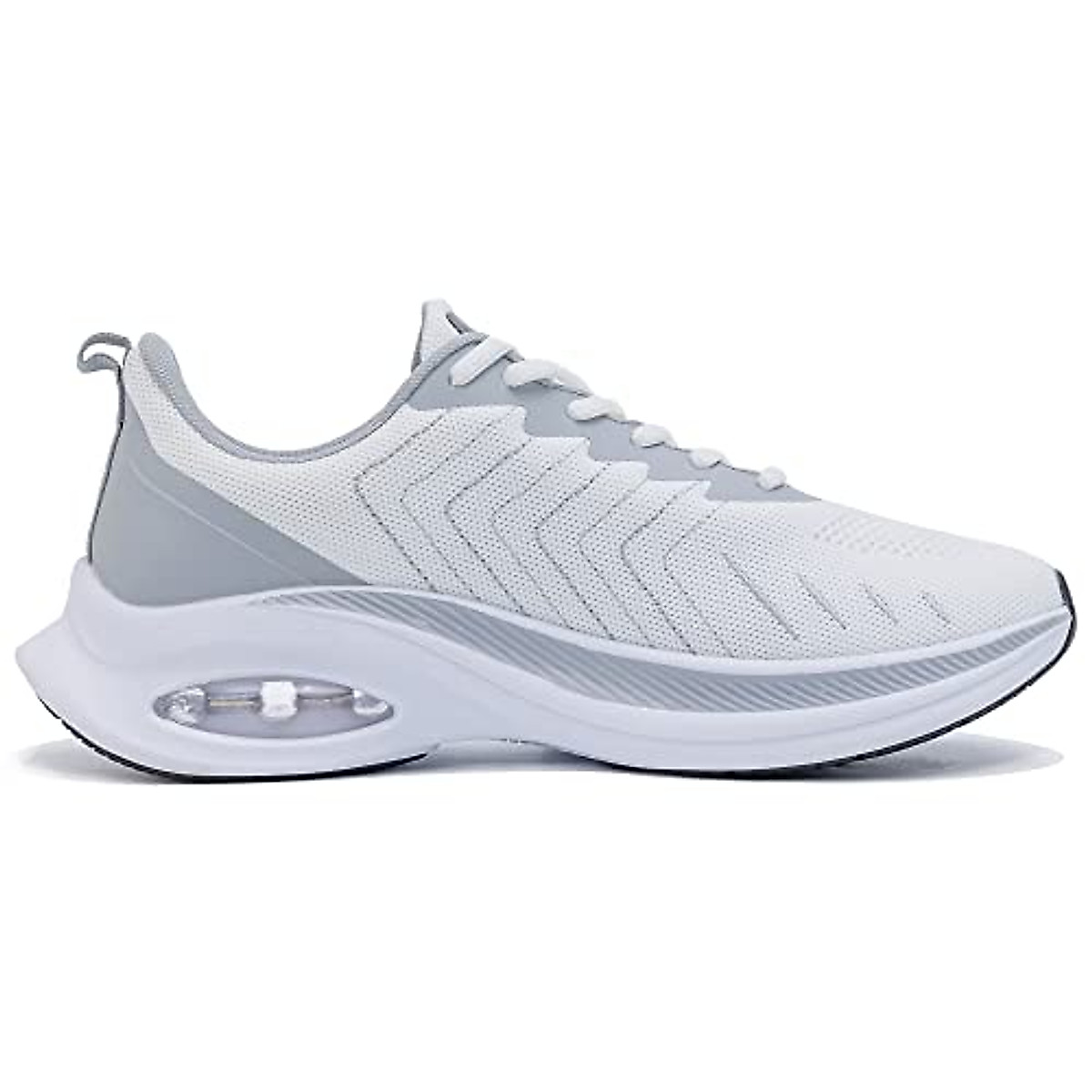 Autper Mens Air Running Shoes Lightweight Athletic Trail Tennis Sneakers for Gym Jogging Sport Whitegrey US 11.5