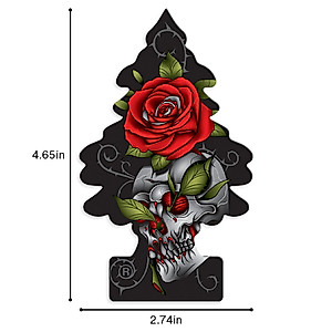 LITTLE TREES Air Fresheners Car Air Freshener. Hanging Tree Provides Long Lasting Scent for Auto or Home. Rose Thorn, 24 Air Fresheners