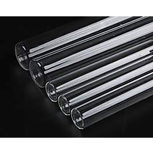 Test Tubes High Temperature Glass Laboratory 8 ml 12mm x 100mm Pack of 25 Tubes-Round Bottom