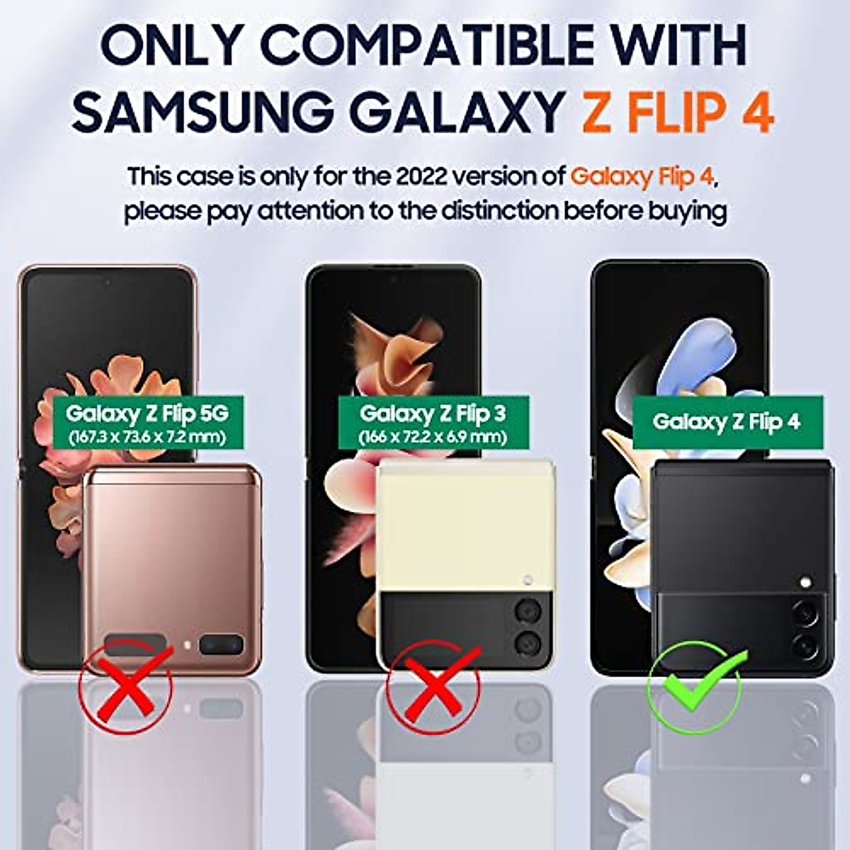 Vizvera Case for Samsung Galaxy Z Flip 4, Protective Shockproof Anti-Scratch Phone Case for Galaxy Z Flip 4 (2022) Black