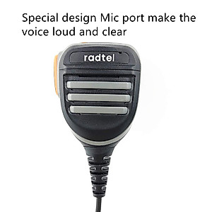 radtel Platinum Series Rainproof Heavy Duty Shoulder Speaker Mic Compatible RT-470X RT-470 RT-490 RT-890 RT-830 RT-495 TYT Kenwood radios,Microphone… (Advanced Mic)