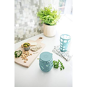 Lifefactory Wine Glass with Wine Covers and Protective Silicone Sleeve, 4 Count (Pack of 1), Carbon, Dusty Purple, Aqua Teal, Stone Gray