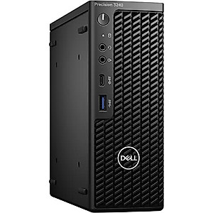 Dell Precision 3240 Compact Desktop Workstation – Intel i5-10400 - 16GB RAM 256GB NVMe SSD, Intel UHD 630 Graphics, DisplayPort, HDMI, USB Type-C, AC Wi-Fi, Bluetooth - Windows 11 Pro